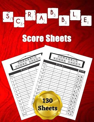 Scrabble Score Sheets: 130 Large Score Pads for Scorekeeping - Scrabble ...