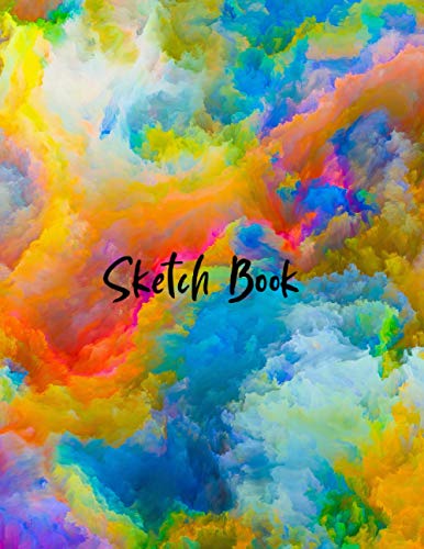 Sketch Book: Best Blank white Pages with Paint Art Multicolor Cover for ...