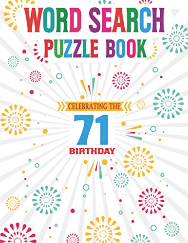 Celebrating The 71 Birthday: Large Print Word search Puzzle Book by ...