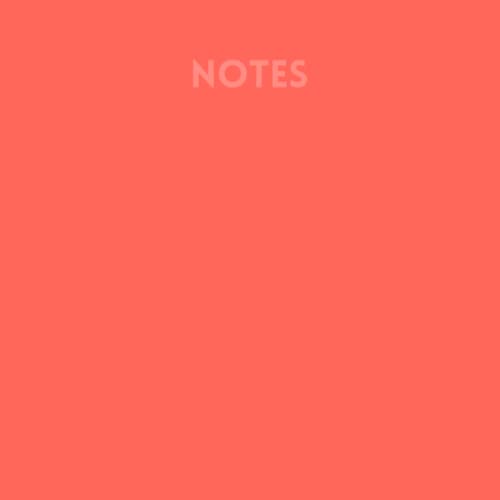NOTES: Coral Notebook, college ruled, square 8.5 x 8.5 inches, 350 ...