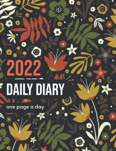 Daily Diary 2022 One Page Per Day: One year 365 days fully lined with ...