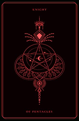 Knight of Pentacles: Red Tarot Card, Tarot Card Notebook, Divination ...