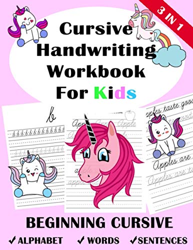 cursive handwriting workbooks for kids: 3 in 1 Beginning cursive ...