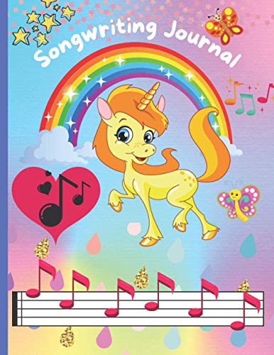 Songwriting Journal: Cute Song Writing Journals For Kids | Blank Sheet ...
