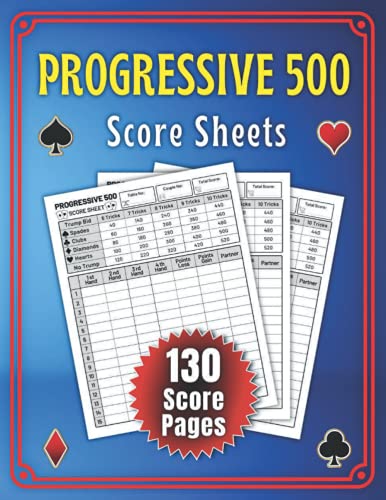 Progressive 500 Score Sheets: Progressive 500 Score Cards and Pads ...
