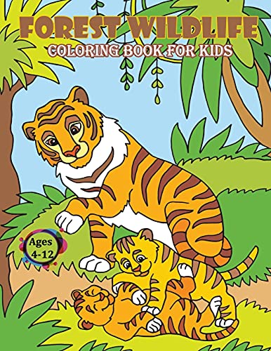 Forest Wildlife Coloring Book For Kids: Featuring Cute Woodland Animals ...