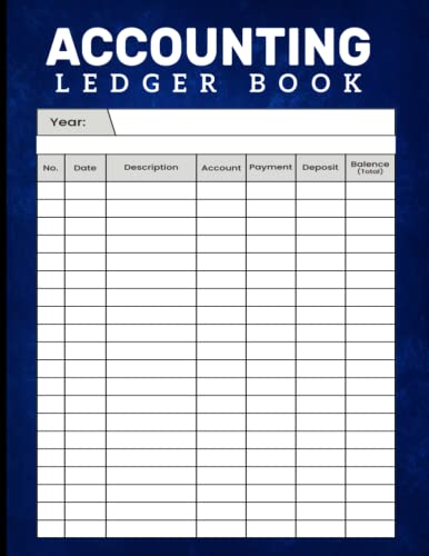Accounting Ledger Book: Large Simple Accounting Ledger For Bookkeeping ...