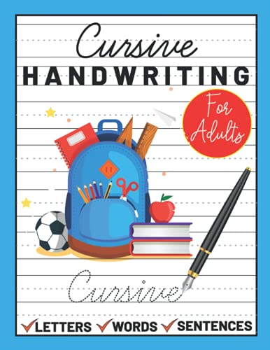 Cursive Handwriting for Adults: cursive book for adults by Sultana ...