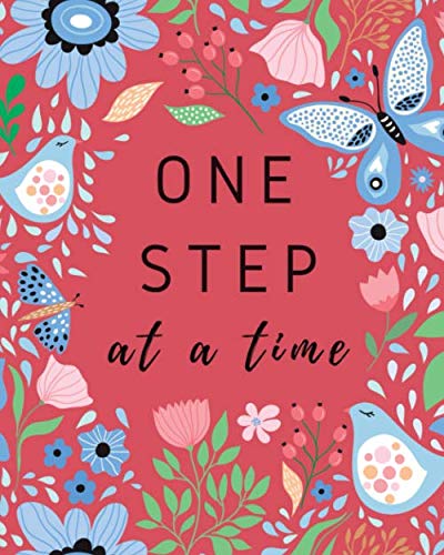One Step at A Time: 8x10 Lined Notebook with A-Z Alphabetical Index ...