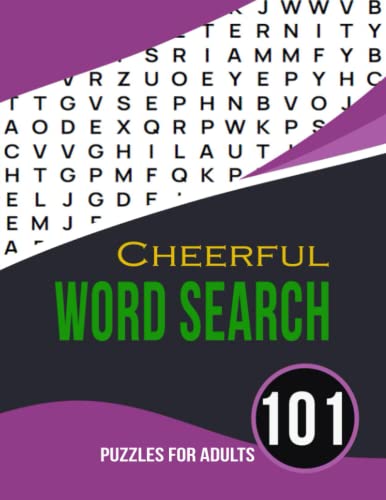 Cheerful Word Search 101 Puzzles for Adults: Large-Print Book Easy for ...