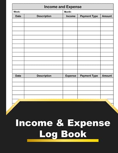 Income and Expense Log Book: Basic Record Income and Expenses Log Book ...