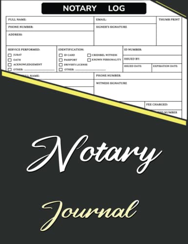 Notary Journal: Official Notary Log Book To Record Notarial Acts ...