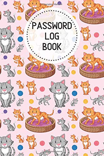 Password Log Book: A Cute Cat Pattern Notebook Journal to Remember ...