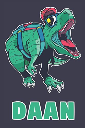 Daan: School Dinosaur T-Rex Boys Name Dino Dinos Daan, Lined Journal ...