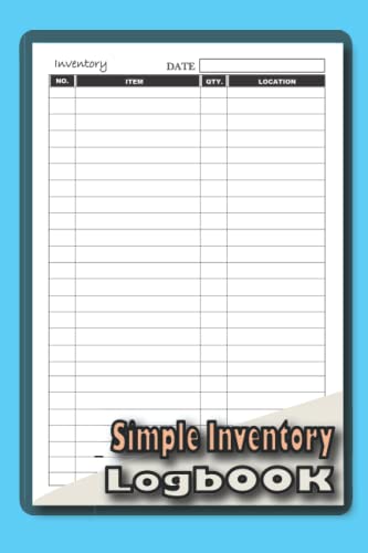 Simple Inventory Log Book: Inventory Book For Small Business Or ...