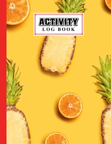 Activity Log Book: tropical fruits Cover Activity Log Book, Record And ...