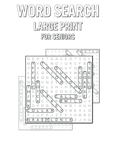 Word Search Large Print For Seniors: Fun Puzzle Book for Grandparents ...