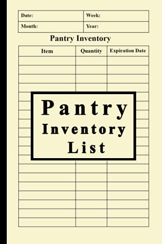 Pantry Inventory List: inventory log book / Fridge Freezer Kitchen ...