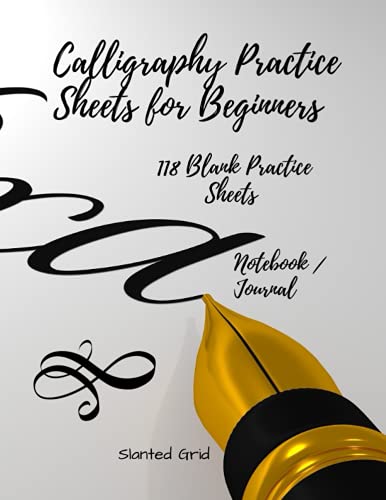CALLIGRAPHY PRACTICE SHEETS FOR BEGINNERS: ‘Slanted Grid’ quality ...