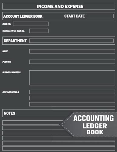Accounting Ledger Book: Accounting Ledger Log Book for Small Business ...