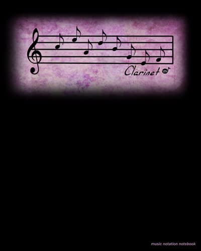 CLARINET Music Notation Notebook Manuscript Paper Staff Score Sheet ...