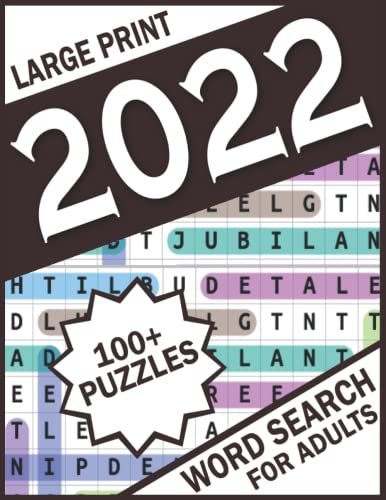 2022 Word Search Puzzle Book: Large Print Word Puzzles For Adults And ...