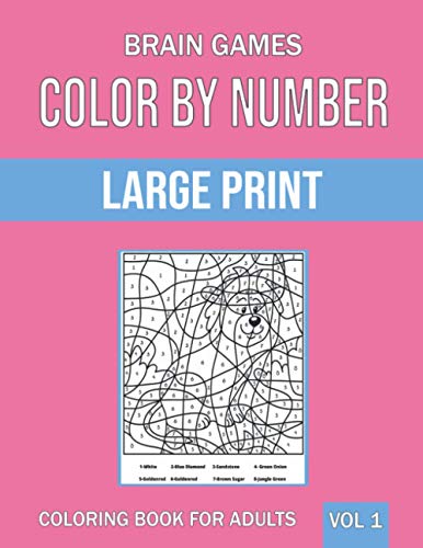 Brain Games, Color By Number: Large Print Coloring Book For Adults by ...