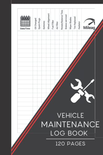 Vehicle Maintenance Log Book: Auto Repair Log / Automotive Service ...