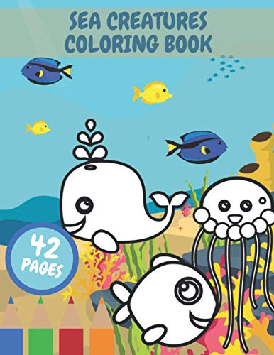 Sea Creatures Coloring Book: For Kids Mermaids Sea Ocean Dolphin ...