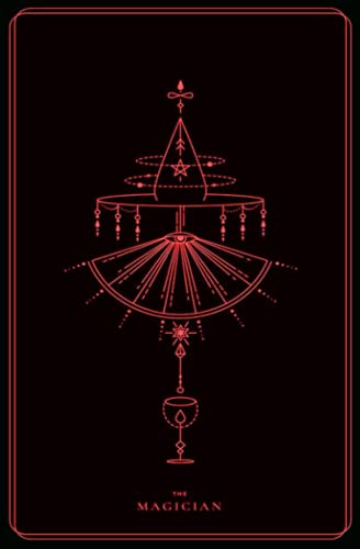 The Magician: Red Tarot Card, Tarot Card Notebook, Divination Notebook ...