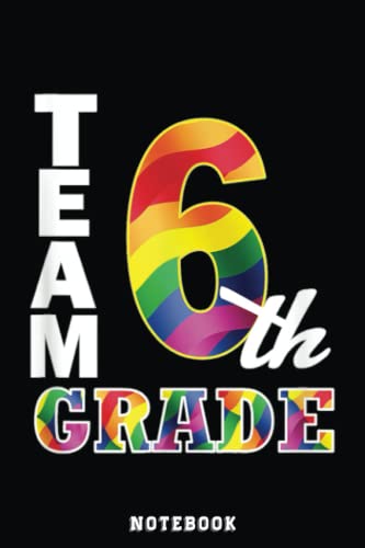 Team 6th Grade Color Block Teacher Student Back To School Notebook ...