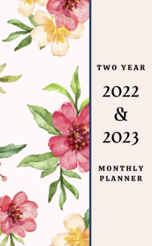 2022-2023 Two Year Monthly Planner: Slim 2 Year Small Pocket Calendar ...