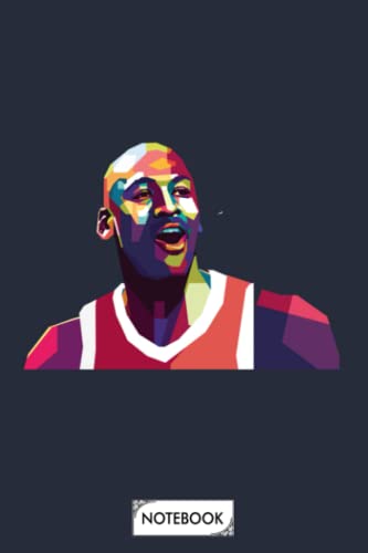 Michael Jordan Colorful Wpap Pop Art N19040 Notebook: Diary, Journal ...