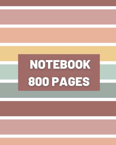 Notebook 800 Pages: Giant Notebook 800 Pages Lined, College Ruled ...