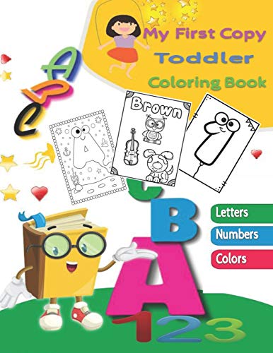 My First Copy Toddler Coloring Book: Learn at Home Preschool Numbers ...