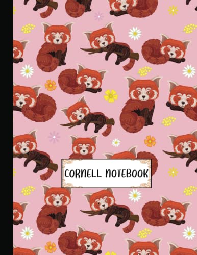 Red Panda Cornell Notebook: Red Panda Cornell Notebook System 100 pages ...