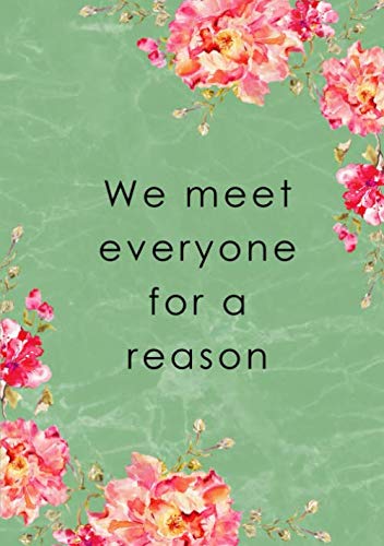 We Meet Everyone for A Reason: B5 Address Book with A-Z Alphabetical ...