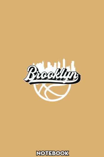 Brooklyn Vintage Basketball Script City Skyline Fan Notebook: A blank ...