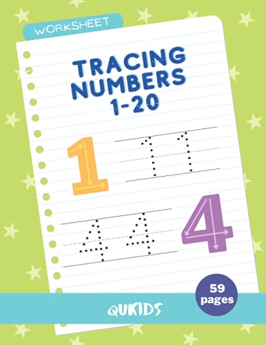 Tracing numbers 1-20: Activity book for kids, Toddler and Preschool 3-5 ...