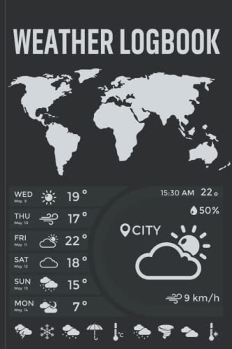 Weather Log Book: Easy Keep Tracing Meteorology & Record Daily Weather ...