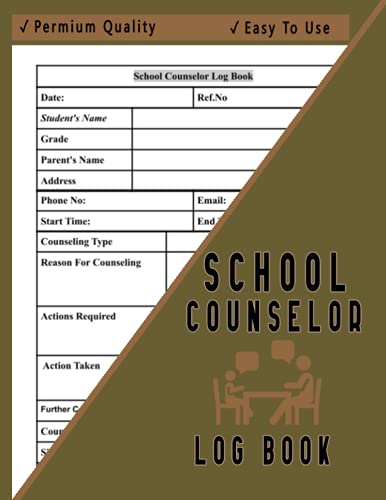 School Counselor Log Book: Counselor Student Record Keeper Information ...