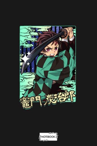 Tanjiro Kamados Sword Notebook: Matte Finish Cover, Journal, Planner ...