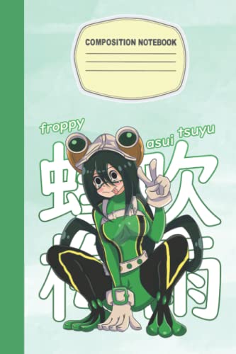 Tsuyu Asui Composition Notebook Manga Anime BNHA MHA Froppy Merch ...