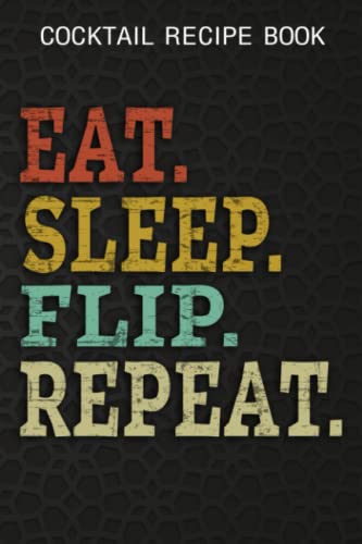 Cocktail Recipe Book Eat Sleep Back Flip Repeat Acrobat Gymnastics Gift ...