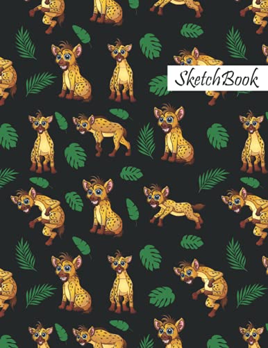 Hyena Sketchbook: Hyena animals Lover Sketchbook For Men, Women, Girls ...