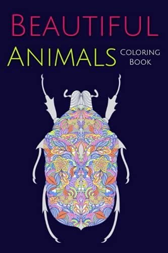 Beautiful Adult Coloring Book: Stress Relieving Animal Designs ...