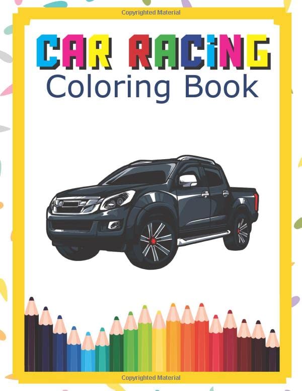 Car Racing Coloring Book: Champion Cool Cars Activity Books For ...