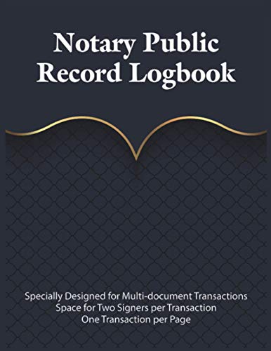 Notary Public Record Logbook: abstract background with elegant dark ...