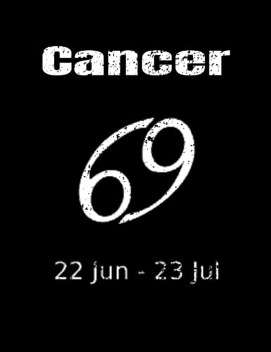 Cancer June 22-July 23 Black & White Writing Notebook Journal: Zodiac ...