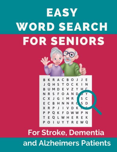 Easy Word Search for Adults and Seniors Especially for Stroke, Dementia ...